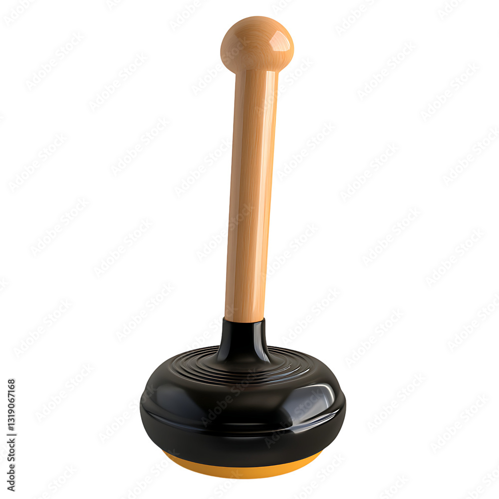plunger cartoon isolated on white background full depth of field Stock ...