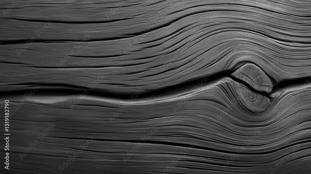 Charcoal Black Wood Grain Texture with Natural Patterns Creating a Bold ...