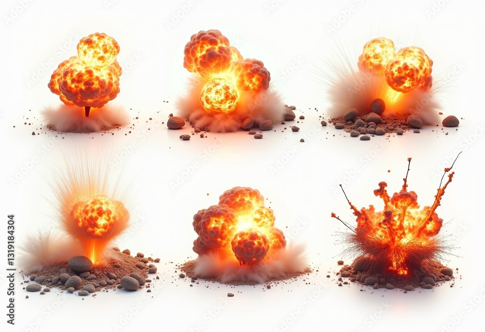 Transparent Explosion Pack: Explore a Set of Isolated Explosion Effects ...
