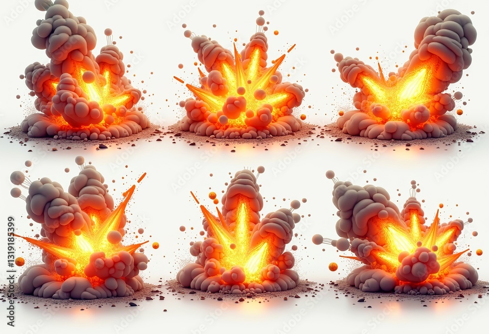 Explosion Elements: A Set of Isolated, Transparent Explosion ...