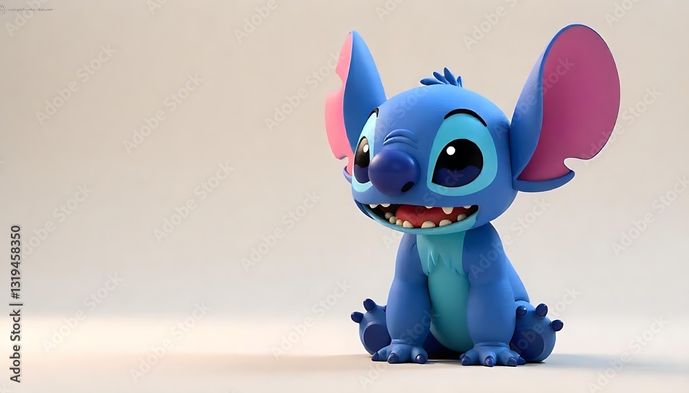 Stitch from LILO and Stitch, smirking,”, 3d render cute cartoon ...