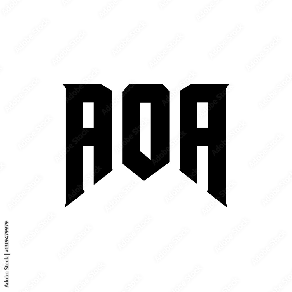 Стоковое векторное изображение «AOA letter logo design for technology ...