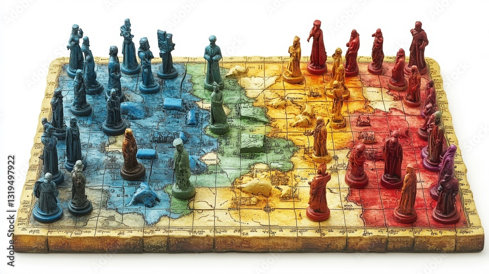 Dynamic Risk game map showcasing vibrant armies and territories on a ...