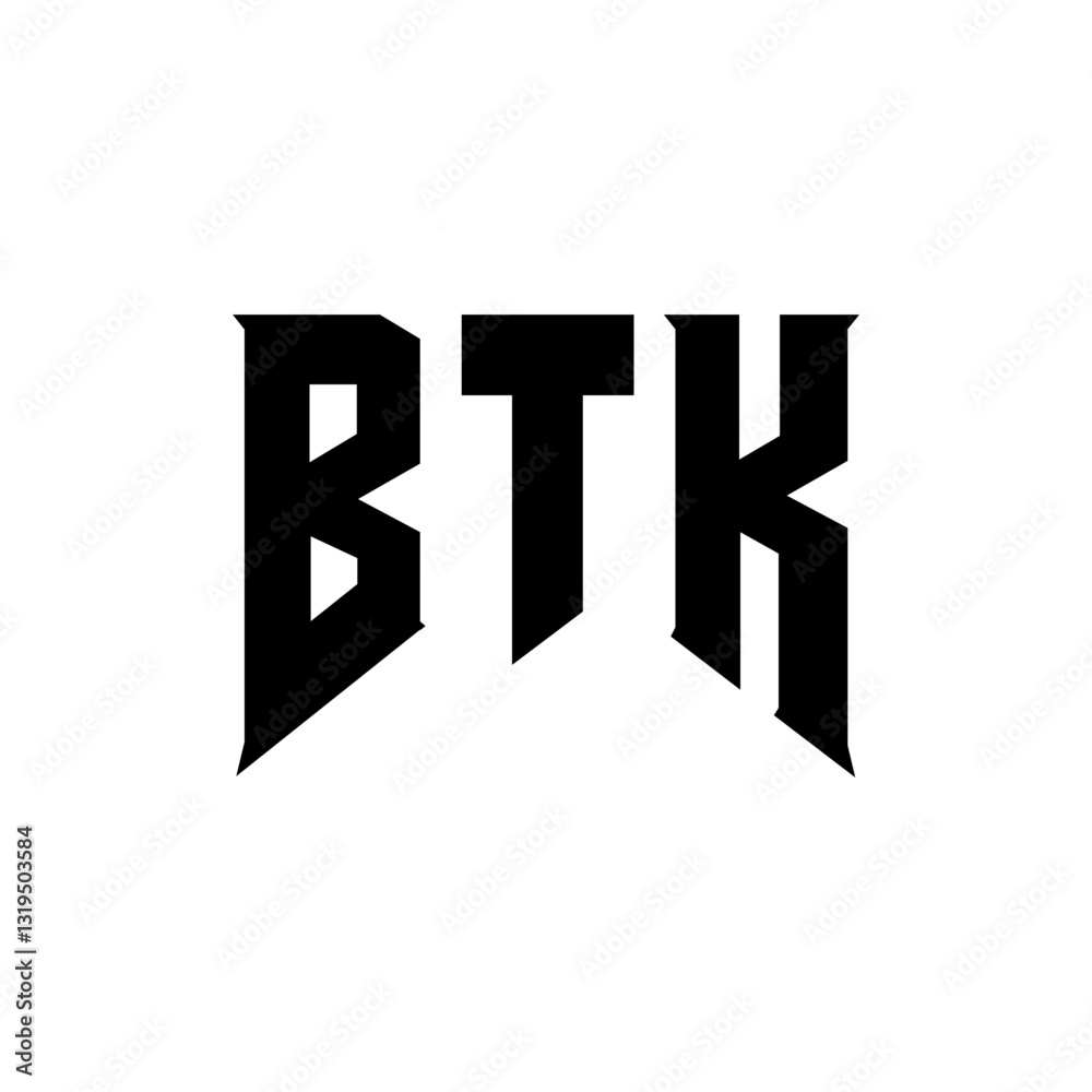 Vector de Stock BTK letter logo design for technology company. BTK logo ...