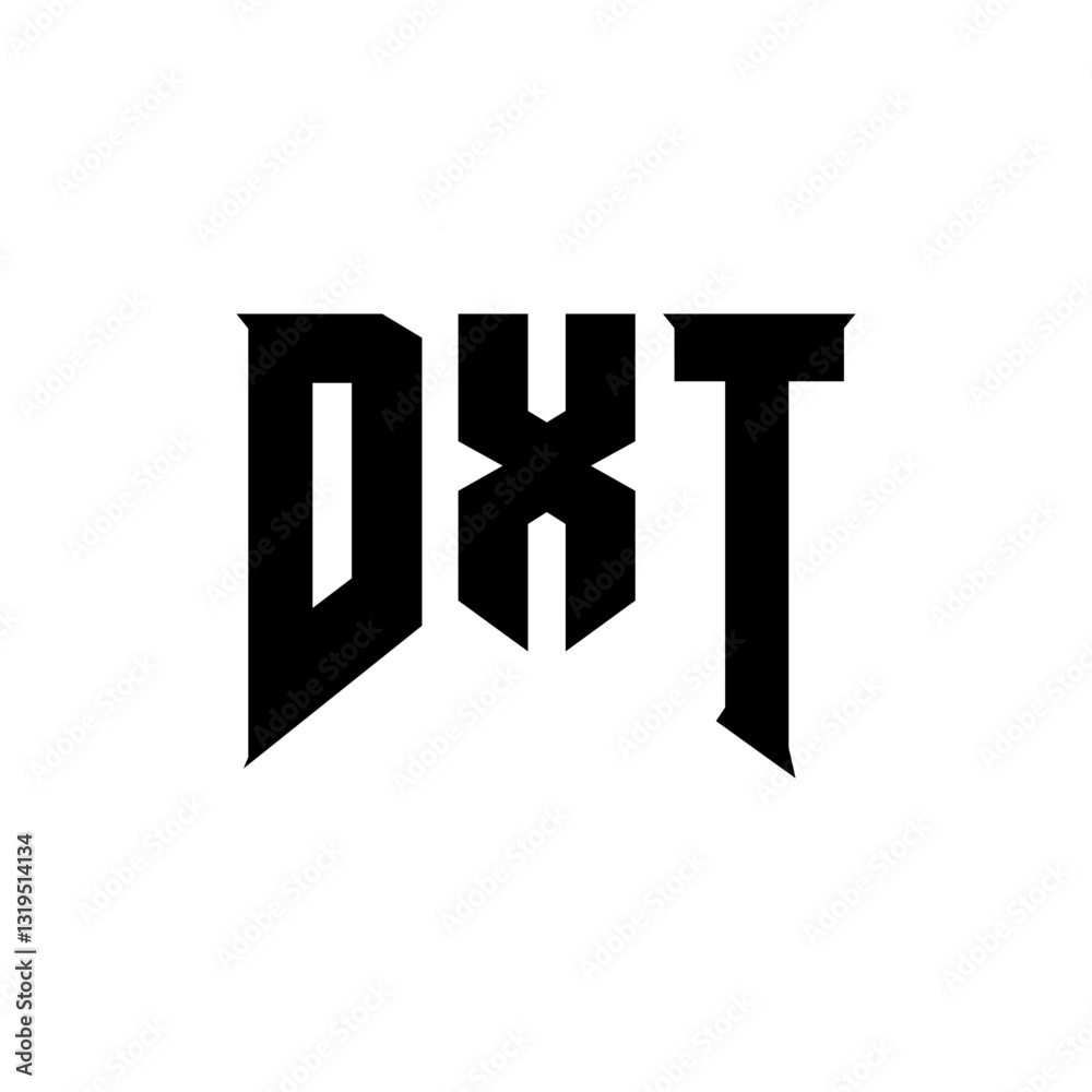 DXT letter logo design for technology company. DXT logo design black ...