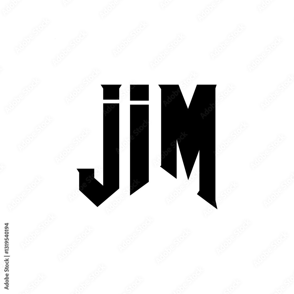 JIM letter logo design for technology company. JIM logo design black ...
