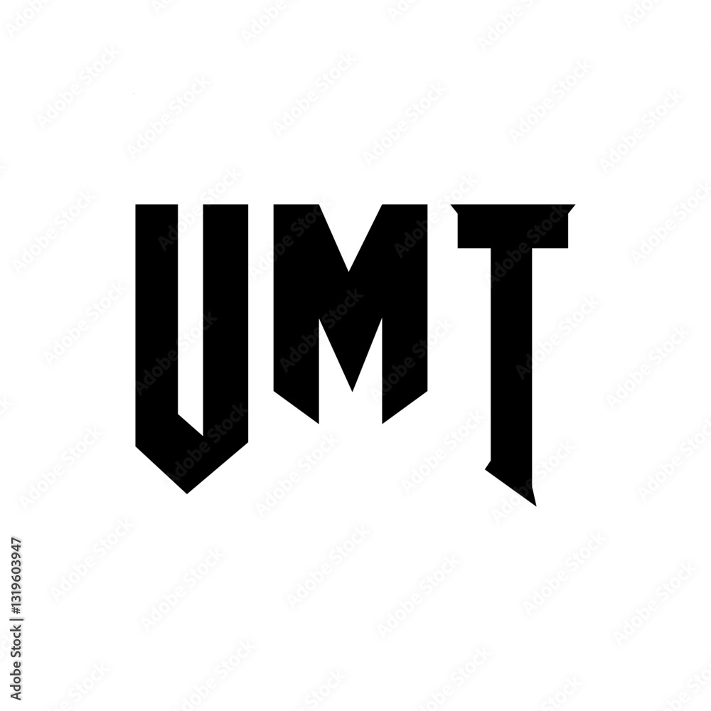 Vector de Stock UMT letter logo design for technology company. UMT logo ...
