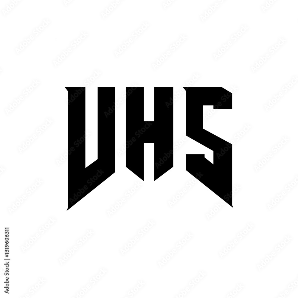 Vector de Stock VHS letter logo design for technology company. VHS logo ...