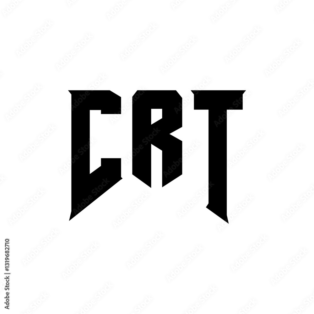 Vektor CRT letter logo design for technology company. CRT logo design ...