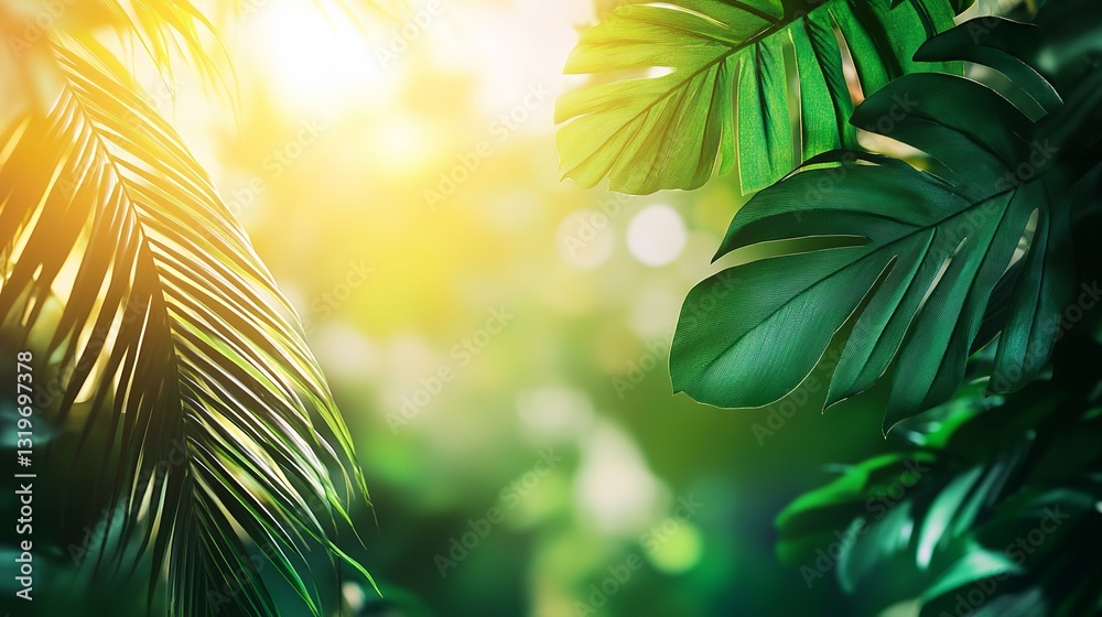 Palm Sunday Celebration: Vibrant Banner Design with Tropical Palm ...