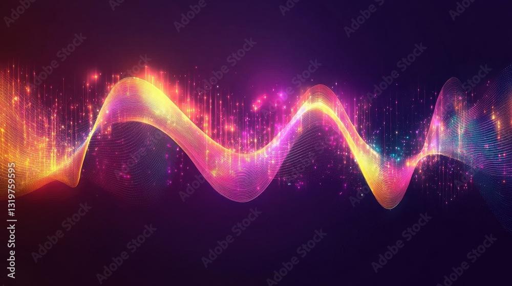 Sound wave. Abstract music pulse background. Audio voice rhythm radi ...
