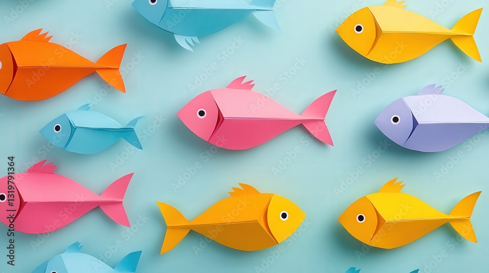 Paper fish prank ideas A playful photo depicting paper fish prank ideas ...