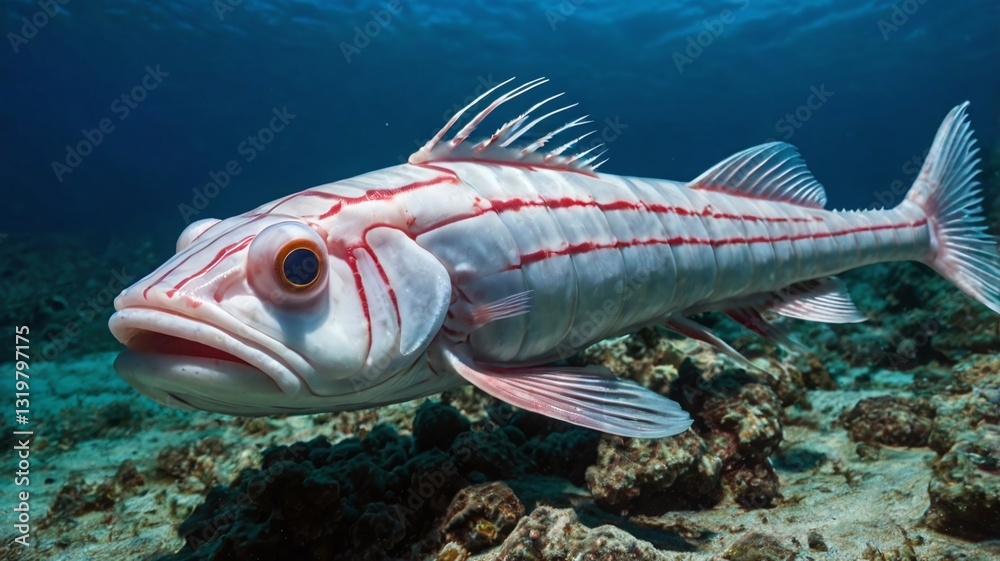Oarfish (Regalecus russelii) weird deep sea fish from ocean Stock Photo ...