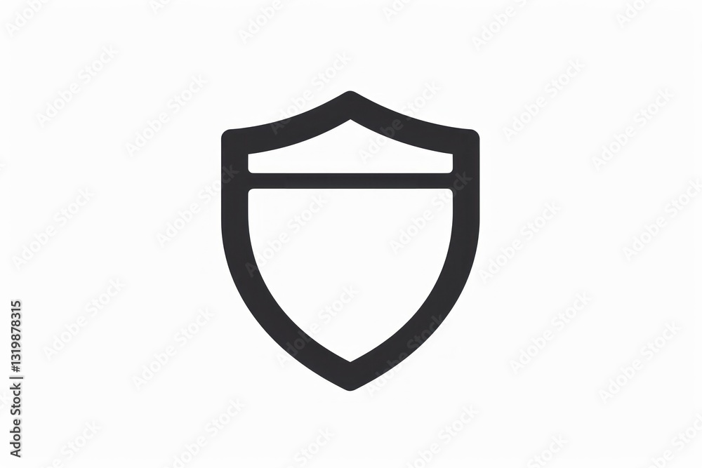 Shield Icon Security and Protection Symbol for Digital and Physical ...