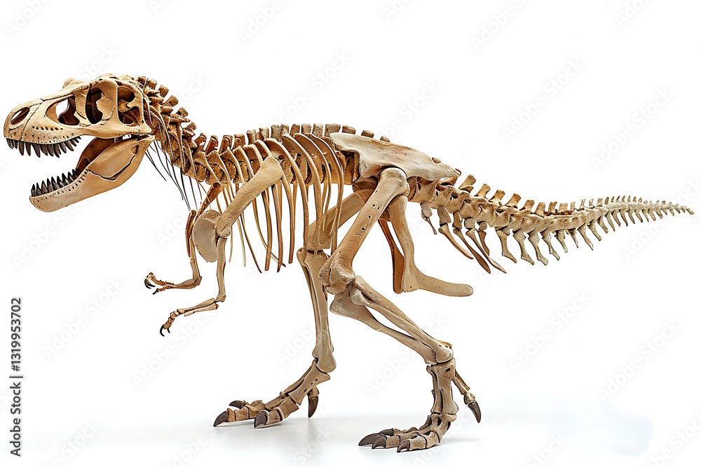 Foto de Stock Realistic Dinosaur Skeleton Fossil, Prehistoric T-Rex ...