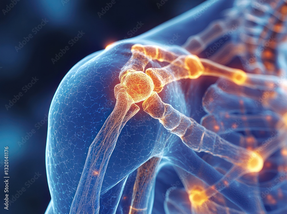 Stock-Illustration „Shoulder Joint Pain Inflammation and Injury with ...
