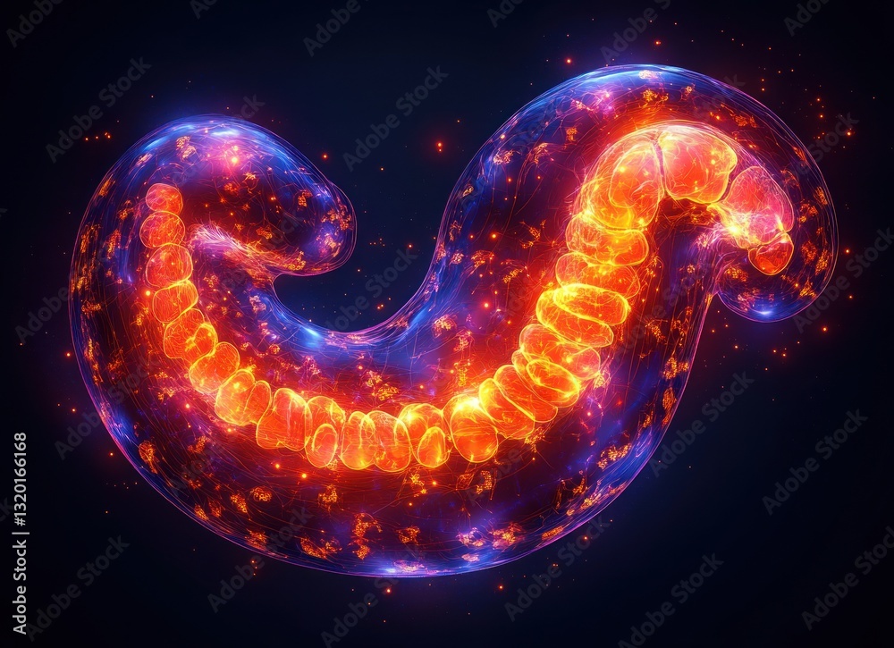 Acid Reflux Anatomy Illustration of Stomach and Esophagus with GERD ...