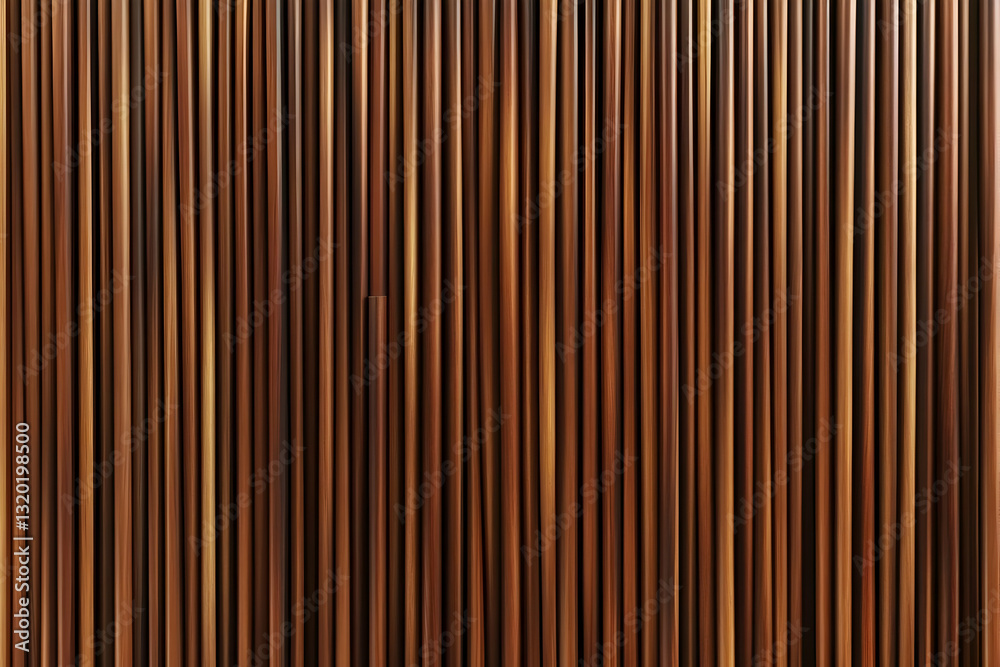 Abstract Brown Wooden Slats Background Image: Vertical Lines of Rich ...