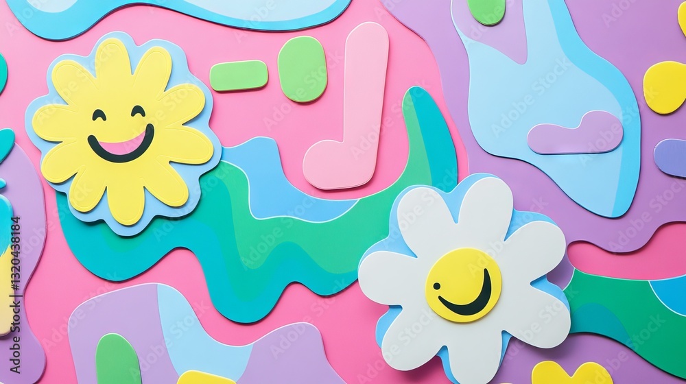 110.A fun and colorful set of Y2K-style stickers, featuring bold ...