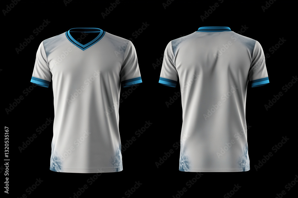 gray and blue jersey template for team clubs, jersey sport, front and ...