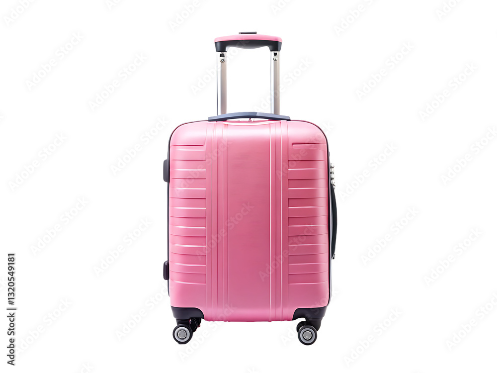 Pink Hard Shell Suitcase with Retractable Handle – Isolated on White ...