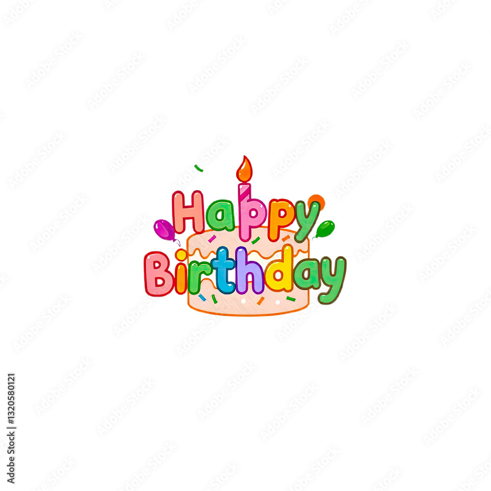 happy birthday candles text with transparent background PNG and JPEG ...