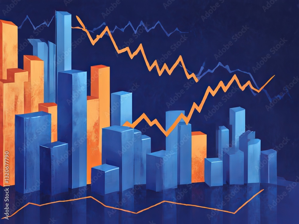 An informative graph displaying a rising bar chart indicating positive ...