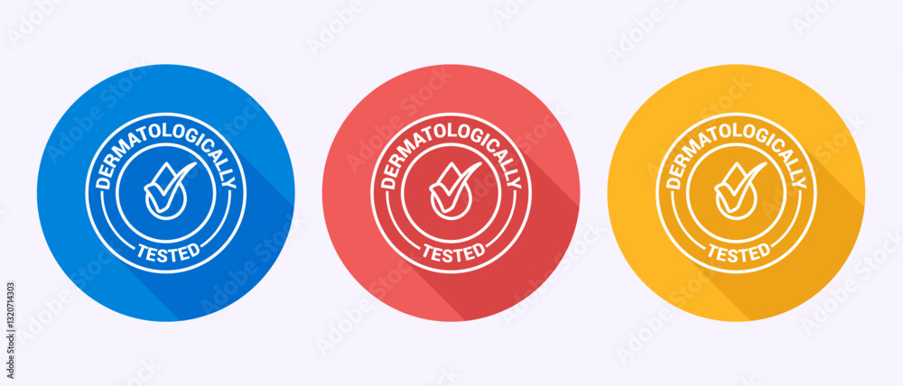 Dermatologically tested icon design, dermatology test and dermatologist ...
