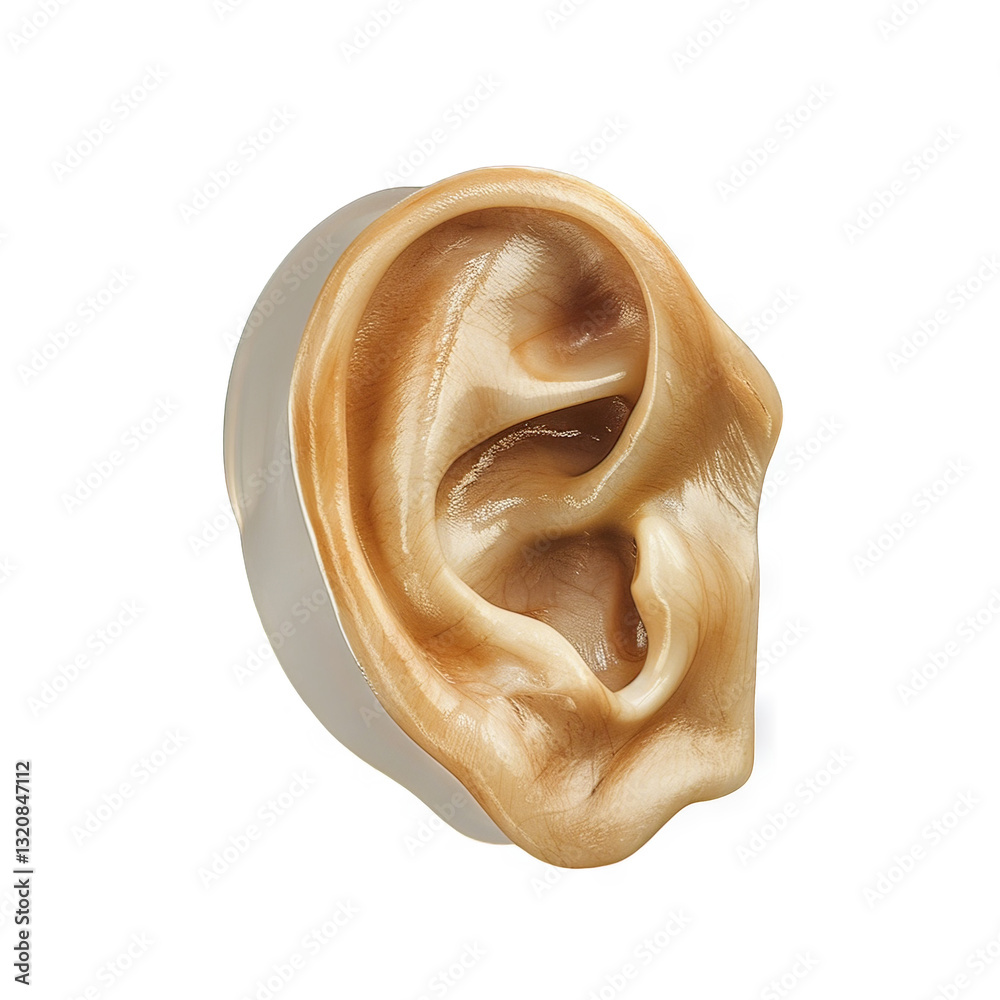 Human Ear Anatomy: A Detailed 3D Render of the External Ear Stock Photo ...