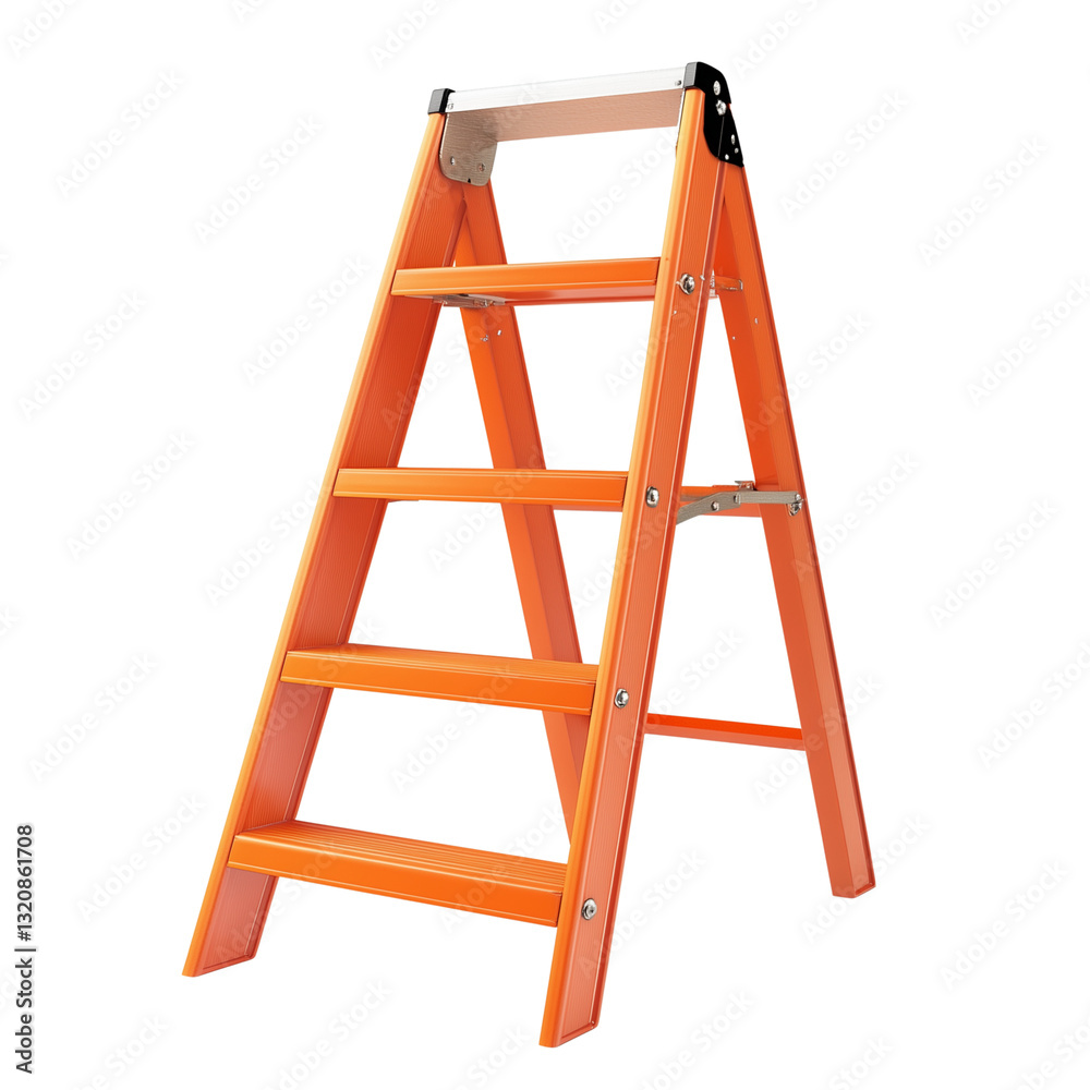 Various types of ladders, from compact household step stools to ...