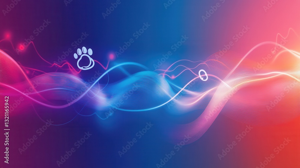 Dynamic gradient veterinary emergency backdrop featuring smooth ...