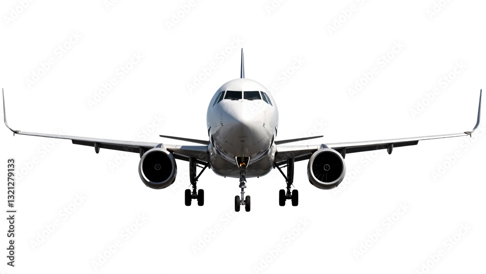 Commercial Airliner Airbus A320 Isolated on Transparent Background for ...