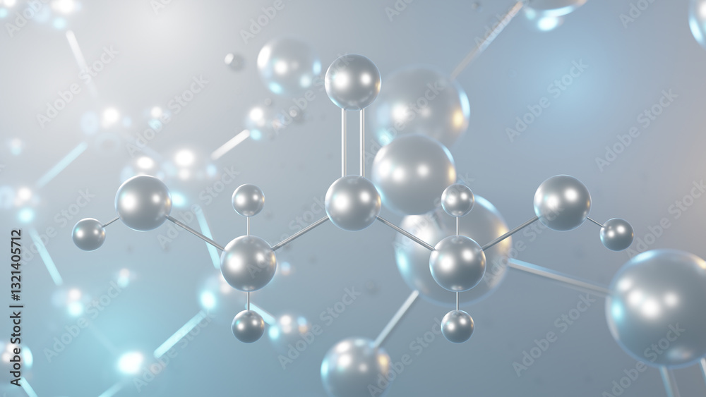 dihydroxyacetone molecular structure, 3d model molecule, simple ...