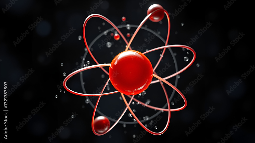 Atomic nucleus electrons neutrons protons. model shows that an atom is ...