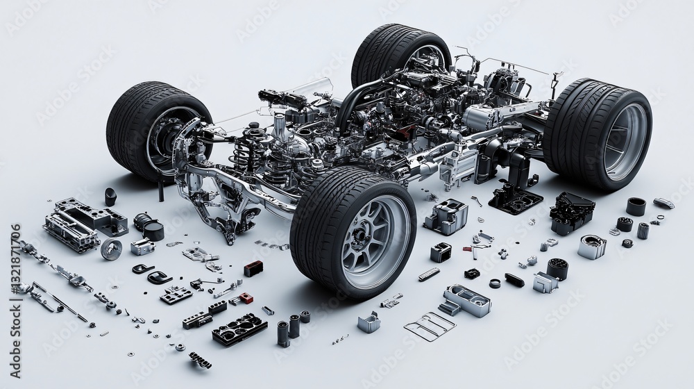 Professional 3D Exploded Diagram showcasing Detailed Components and ...