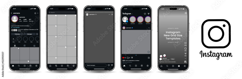 instagram new grid size template update 2025, Instagram social network ...