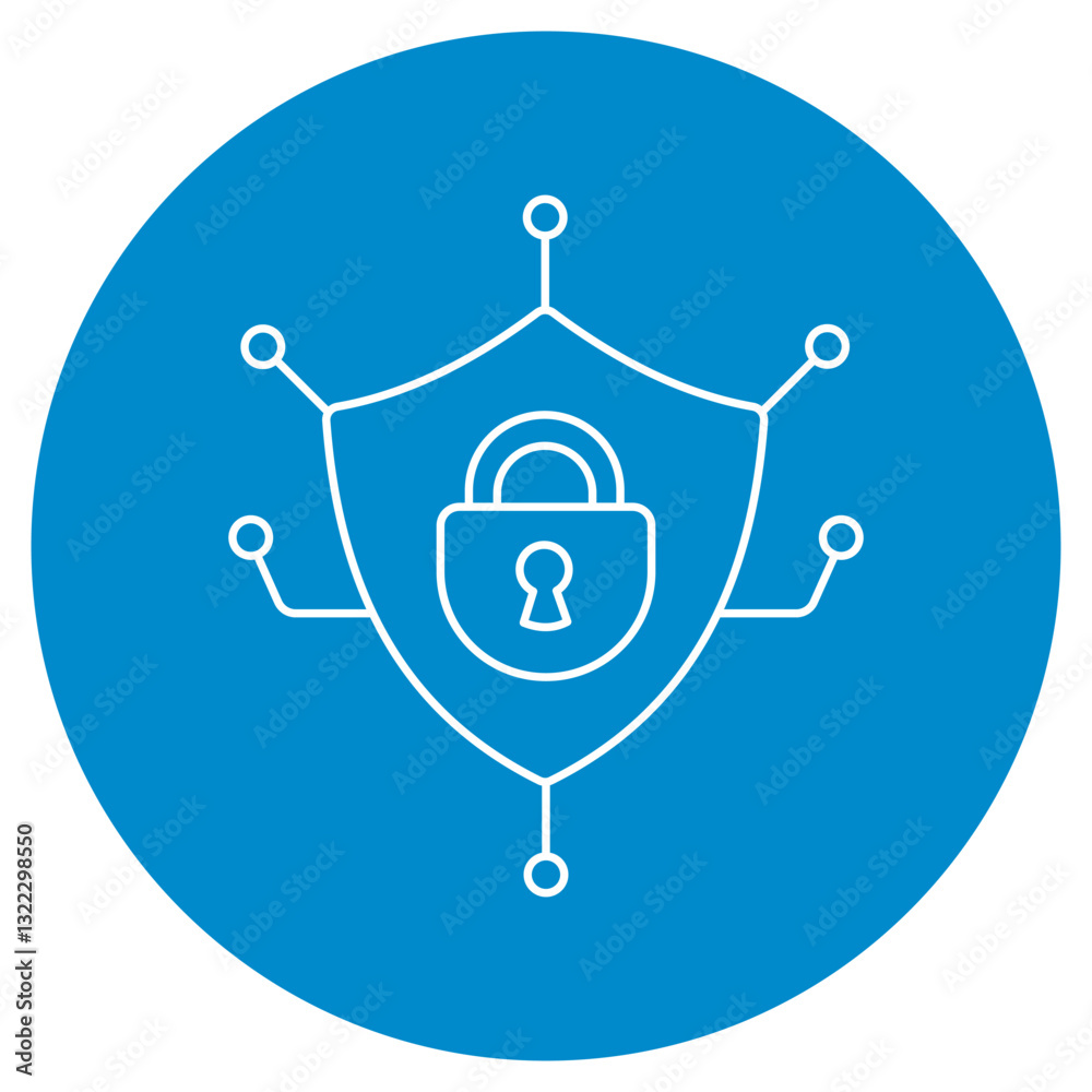 Cyber Security icon, Strengthening Cybersecurity Protecting Data in the ...