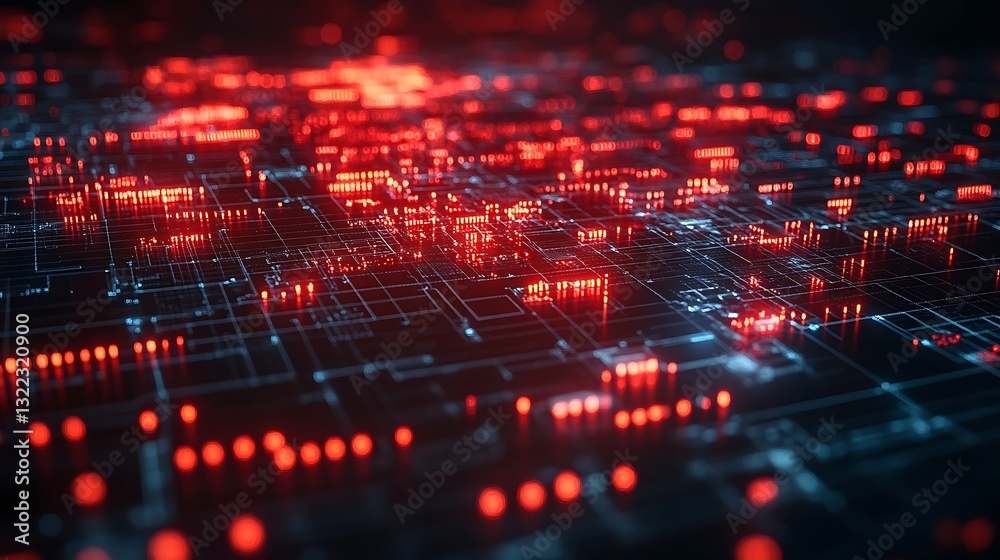 Digital map of Europe with a red alert warning indicating a large-scale ...