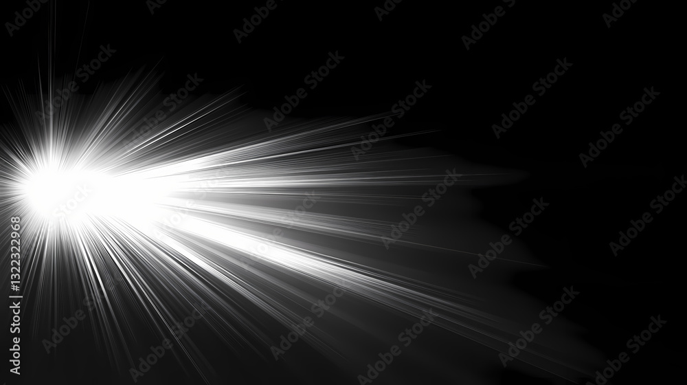 Radiant light burst with stunning beams and a soft glow, isolated on ...