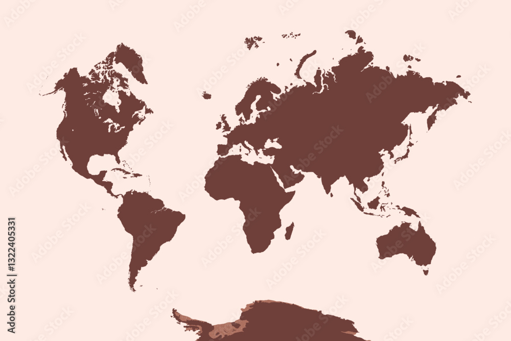 World Map, sign silhouette. World Map Globe. Vector Illustration ...