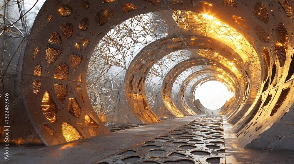 Conceptual rendering of radiation shielding highlighting interwoven ...