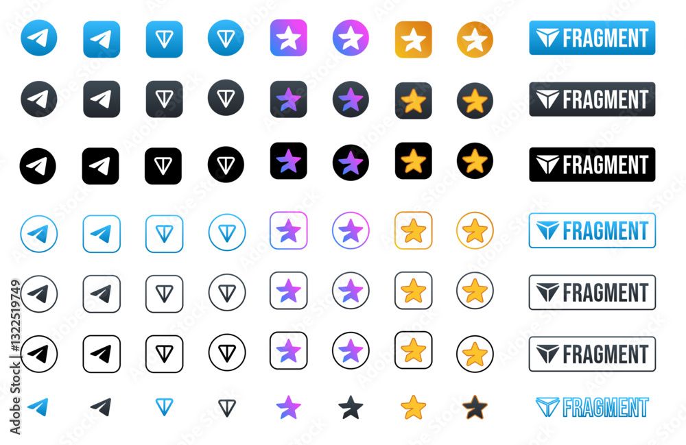 Huge Pack of Telegram logo transparent PNG, Telegram icon vector ...