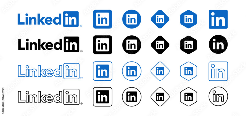 LinkedIn logo transparent PNG, LinkedIn icon vector, LinkedIn icon logo ...