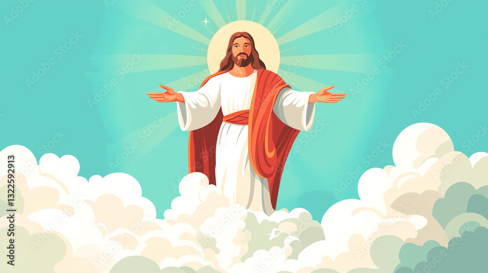 Resurrection Jesus Christ white cloud sky heaven Easter Empty tomb ...