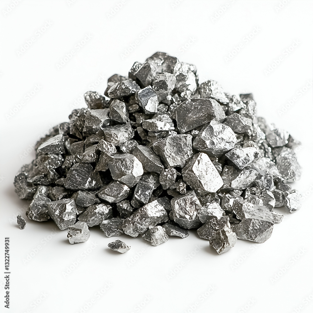Shiny Silver Ore Granules: A Natural Mineral Resource for Sustainable ...