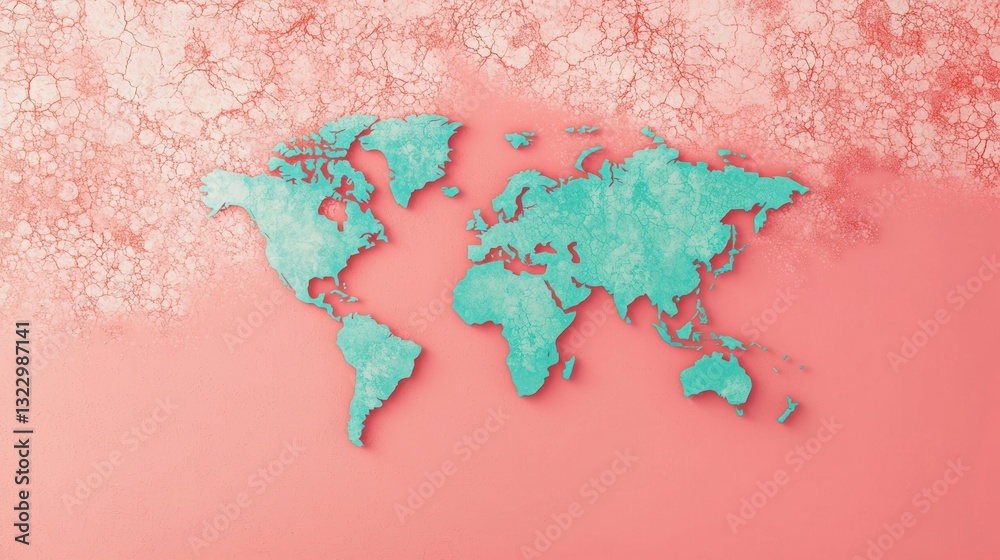World Maps with Heat Maps Gradients: A world map with a heat map ...