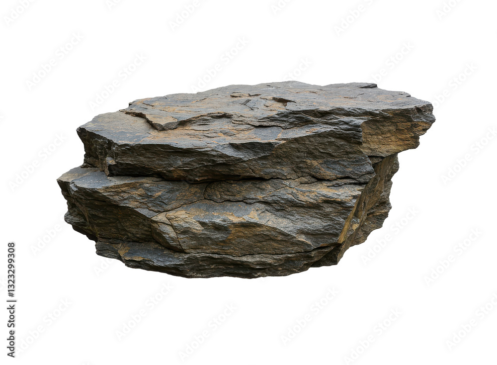 Big Isolated Rock Boulder with Stone Texture cut-out isolated on White ...