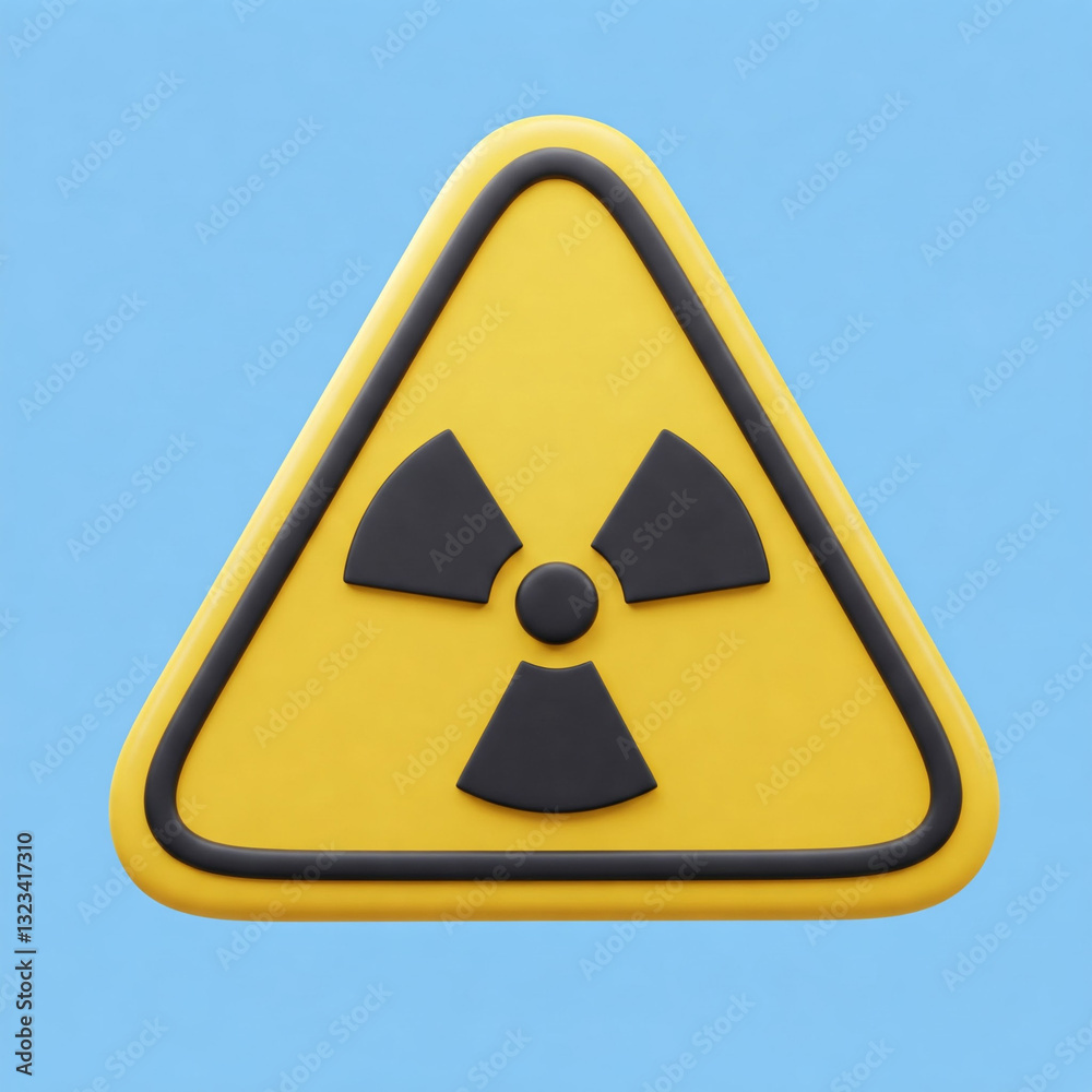 Warning Sign: Radiation Hazard Stock Photo | Adobe Stock