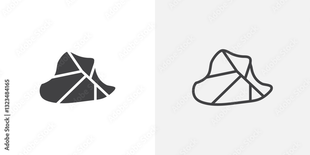 Stone icons in filled and outline versions for ui designs Stock Vector ...