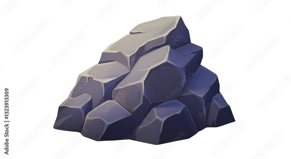 Gray Rock Texture: Pixel Art, Game Asset, Background on transparent ...